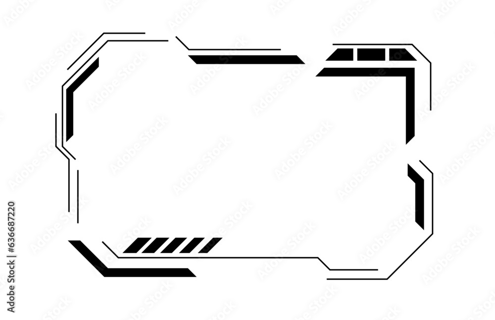 techno frame border futuristic looks Stock Vector | Adobe Stock