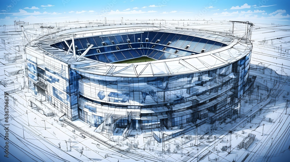 Versatility Redefined: The Visionary football Stadium of Tomorrow Stock ...