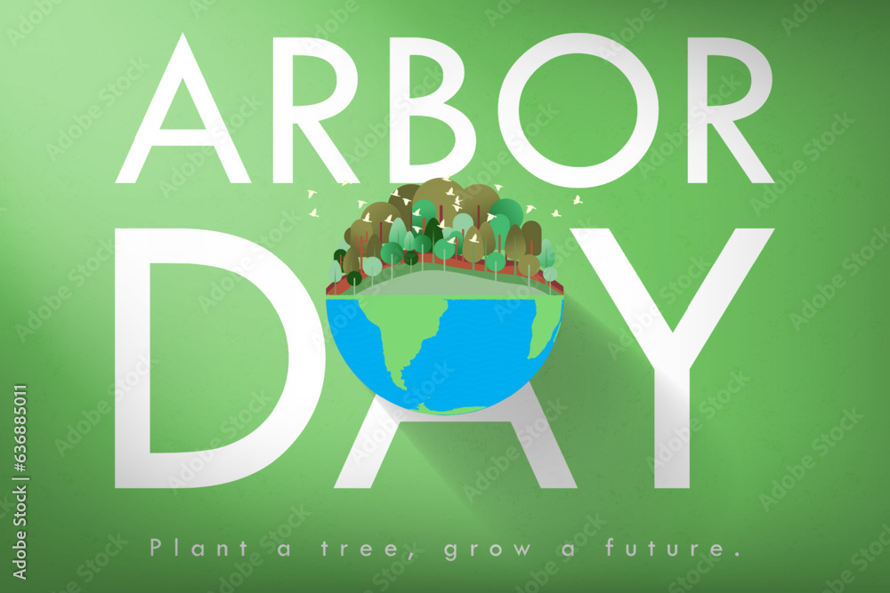 Arbor Day. Plant a tree, grow a future. Arbor Day Greeting Card Poster ...