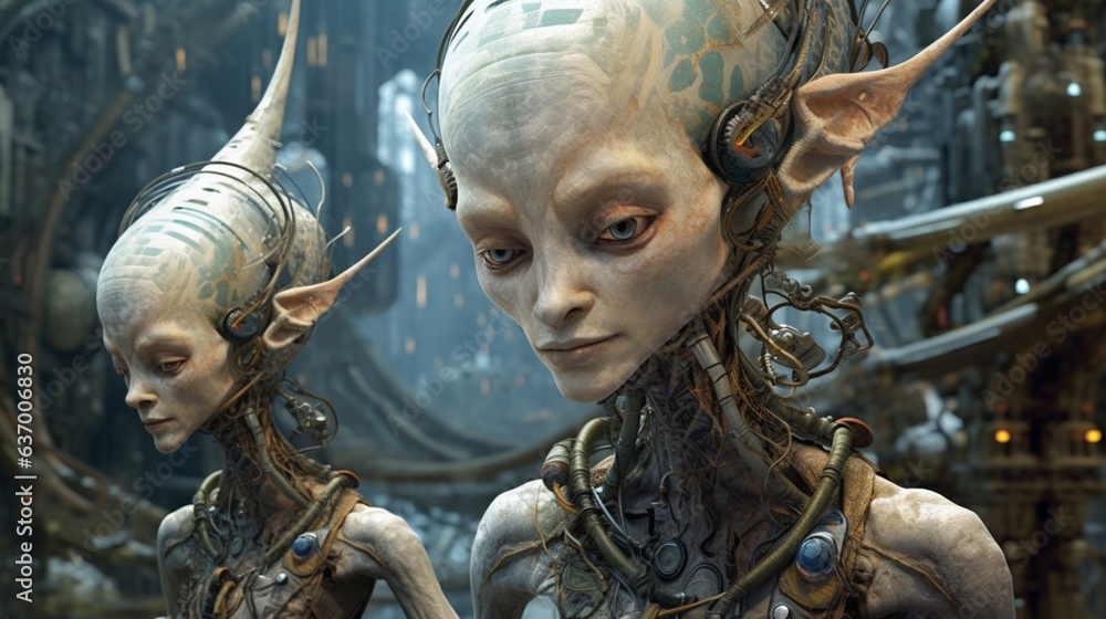 machine elves that appear when imbibing DMT.Generative AI Stock ...