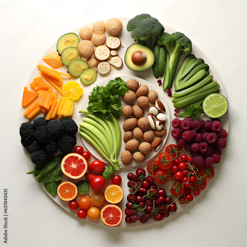 circle diagram of healthy food Stock Illustration | Adobe Stock