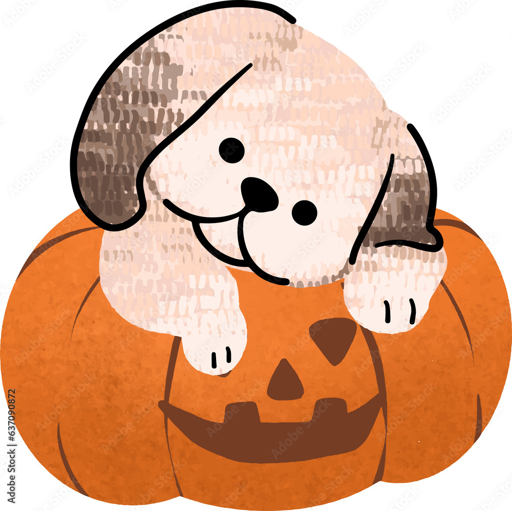 Spooky Paws' Set: Cute Halloween dogs in vector. Diverse breeds don ...