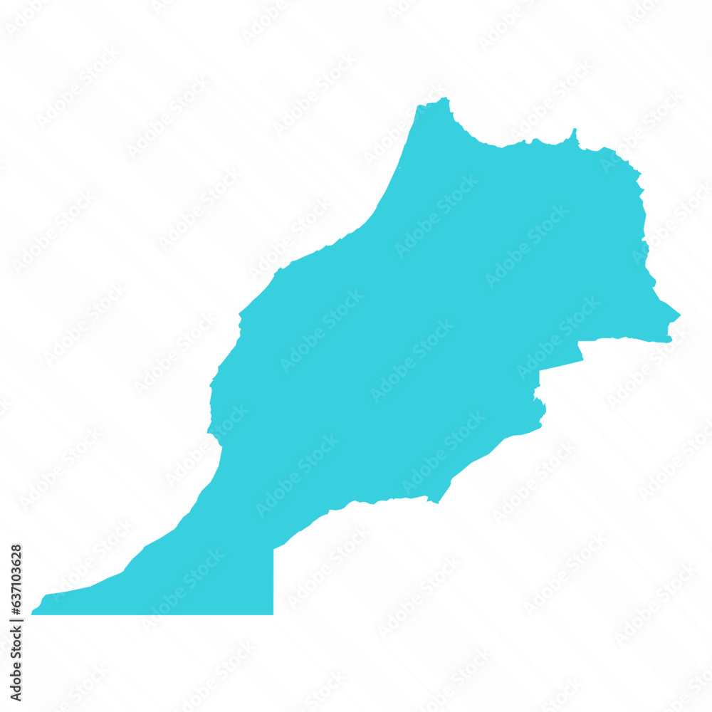 Vector Simple Map of Morocco Country Stock Vector | Adobe Stock