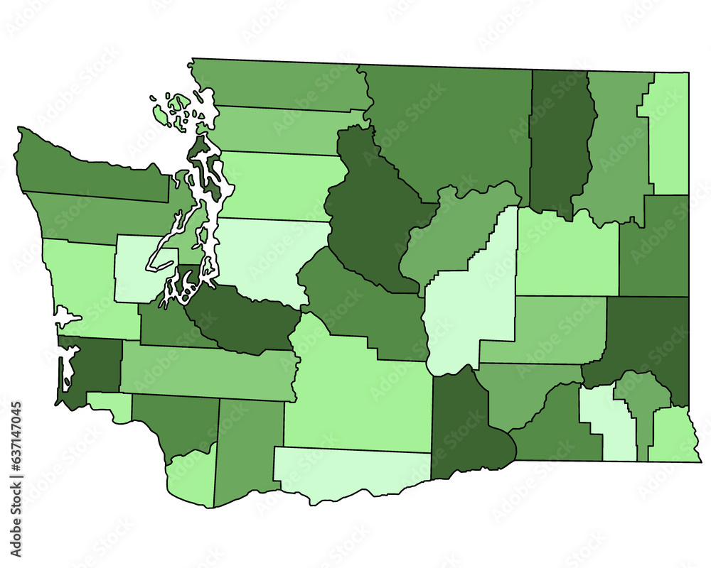 Washington DC administrative map. counties map of Washington dc with ...
