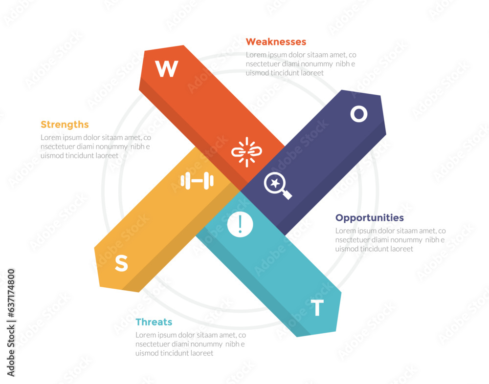 swot analysis strategic planning management infographics template ...