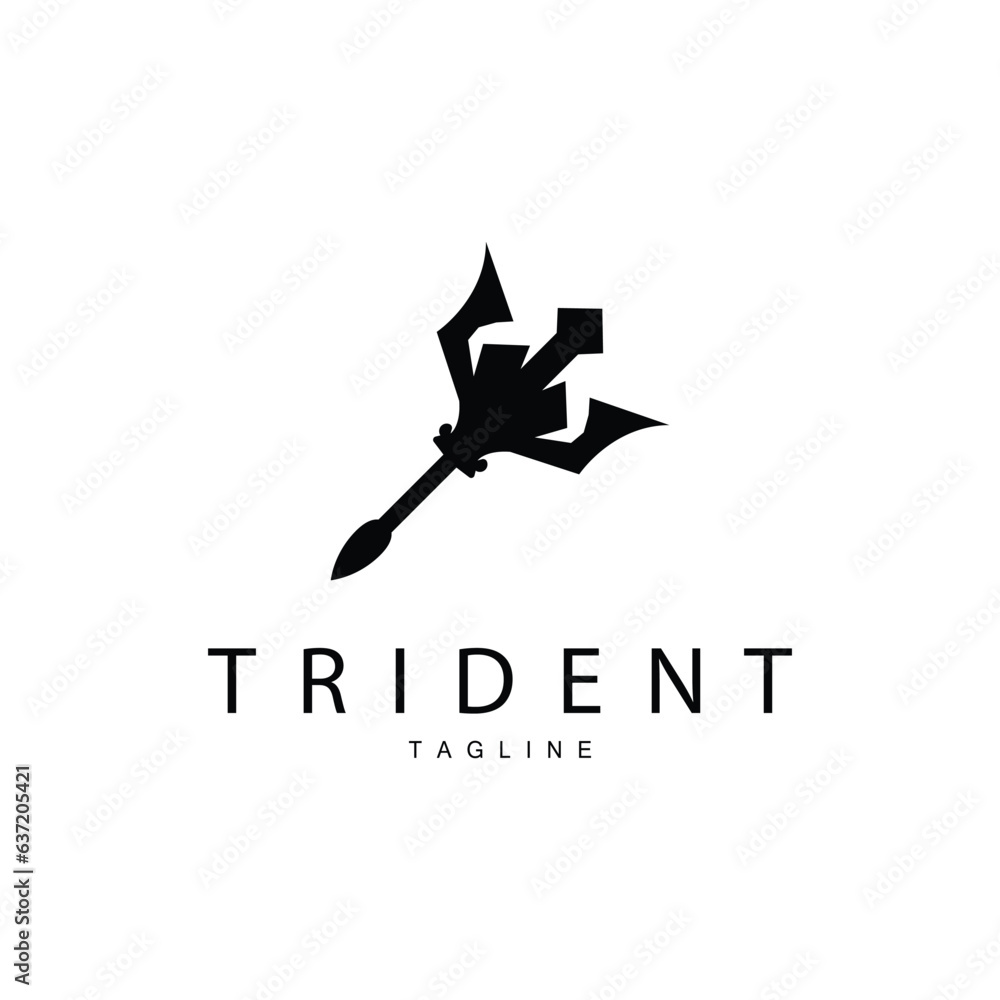 Trident Weapon Logo, Vector Spear of King Poseidon Neptune, Symbol ...