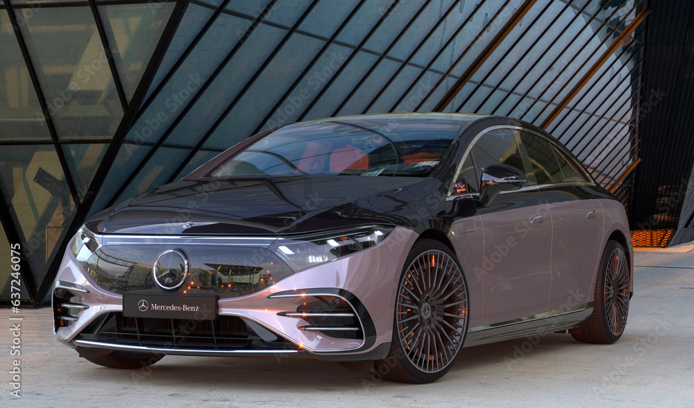 Electric Mercedes EQS This is the new flagship model and a ...