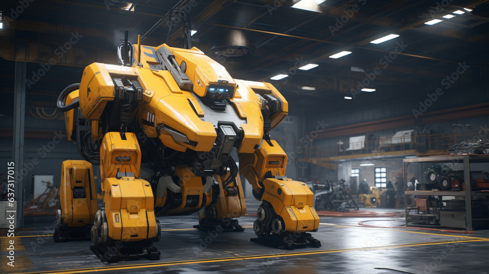 Mecha Robot Industrial Gorilla Monkey Droid Futuristic Bot Machine ...