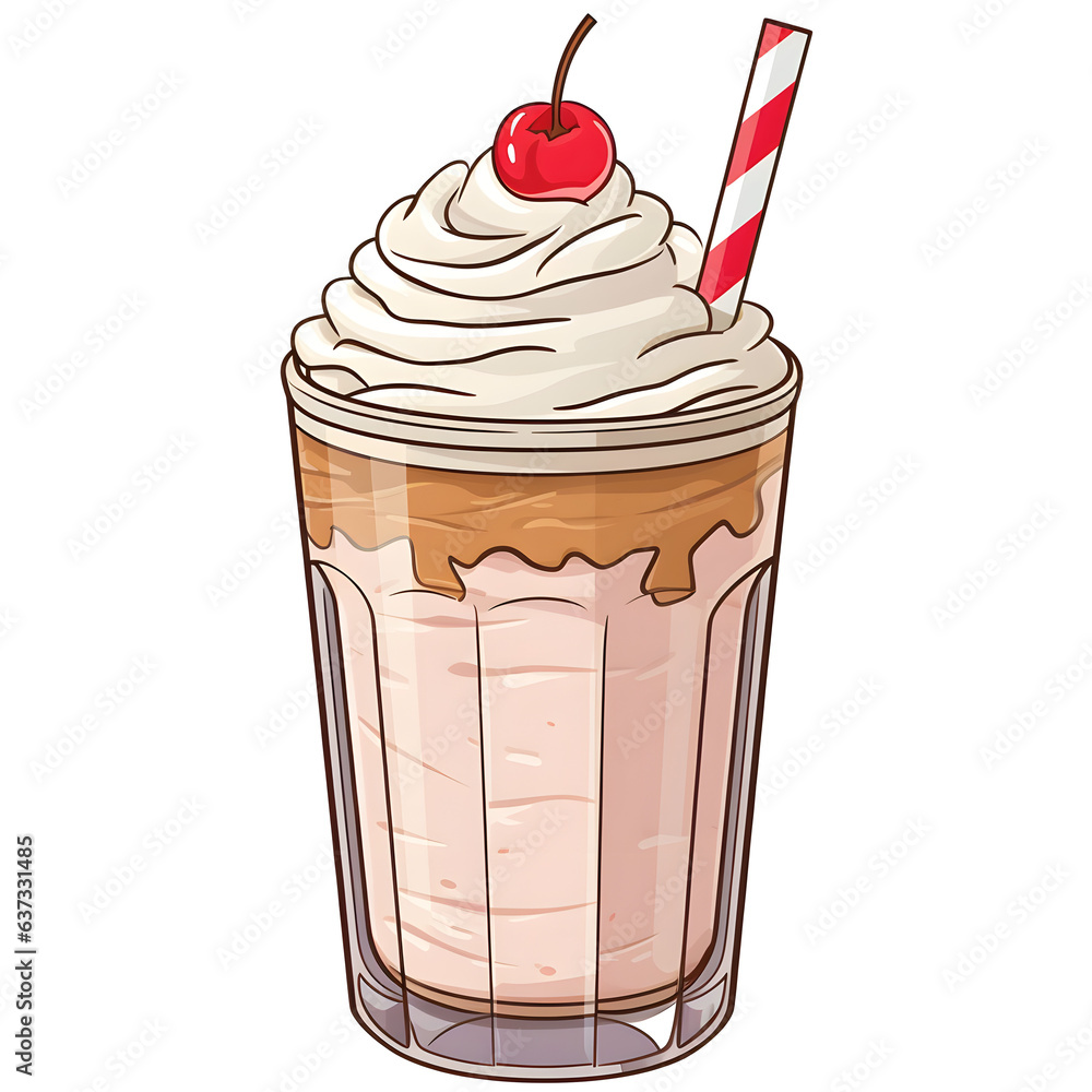 cartoon milkshake clipart, transparent background Stock Illustration ...