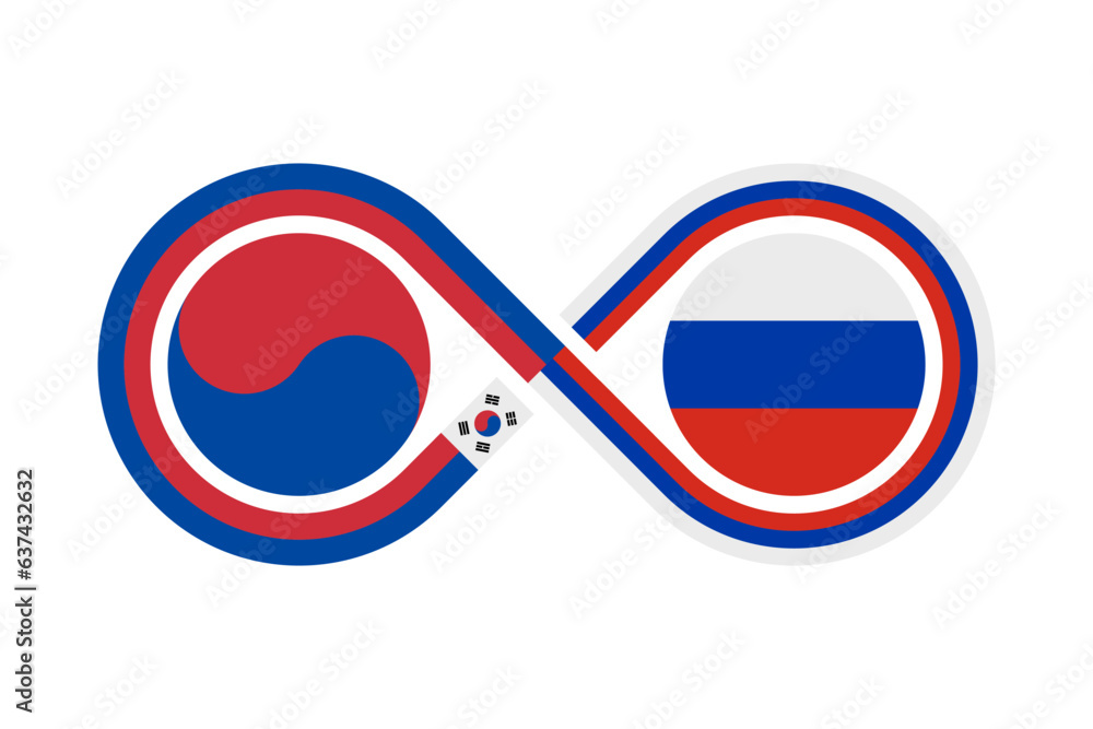 Stock-Vektorgrafik „unity concept. korean and russian language ...