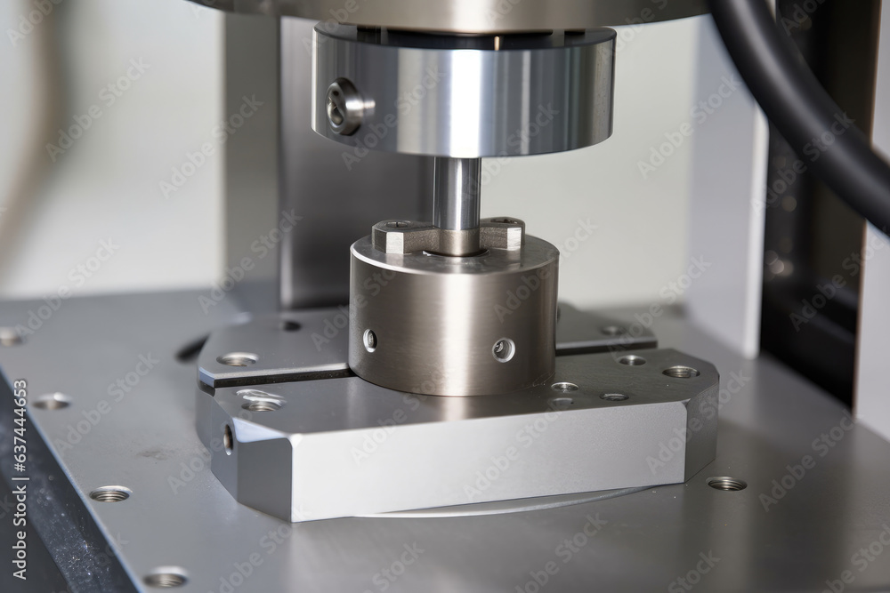 A distinctive perspective captures the intricate details of a load cell ...