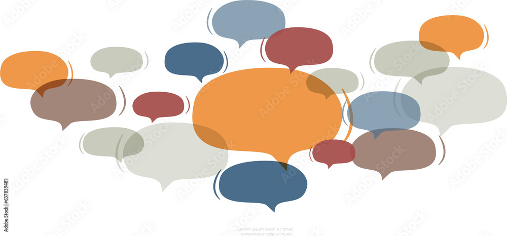 Modern chat bubbles. Transparent background. Stock Illustration | Adobe ...
