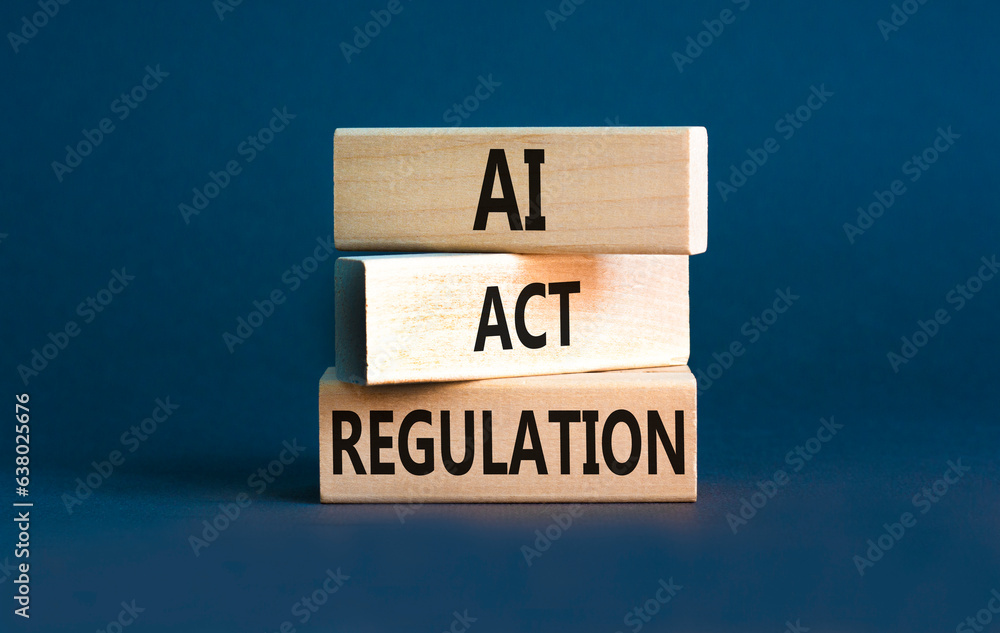 Photo Stock AI act regulation symbol. Concept words AI artificial ...