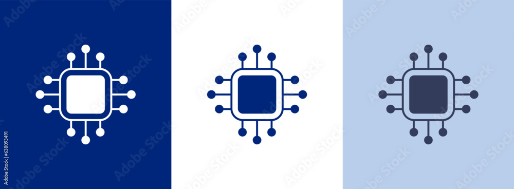 chipset icon - chip. modern logo of chipset or microchip outline style ...