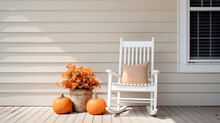 Autumn Rocking Chair On Porch Free Stock Photo - Public Domain Pictures