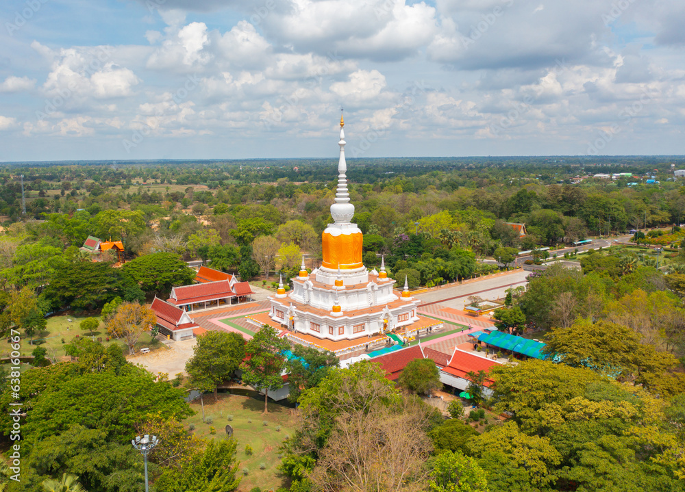 Phra That Na Dun temple pagoda is a buddhist temple in Maha Sarakham ...