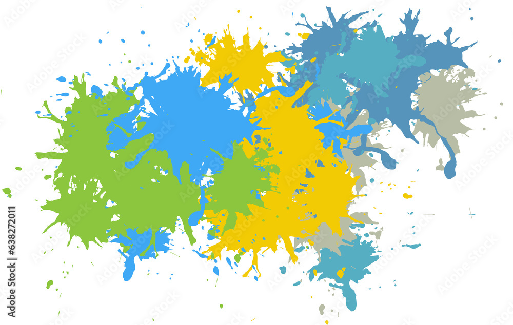 Digital png illustration of colourful stains on transparent background ...