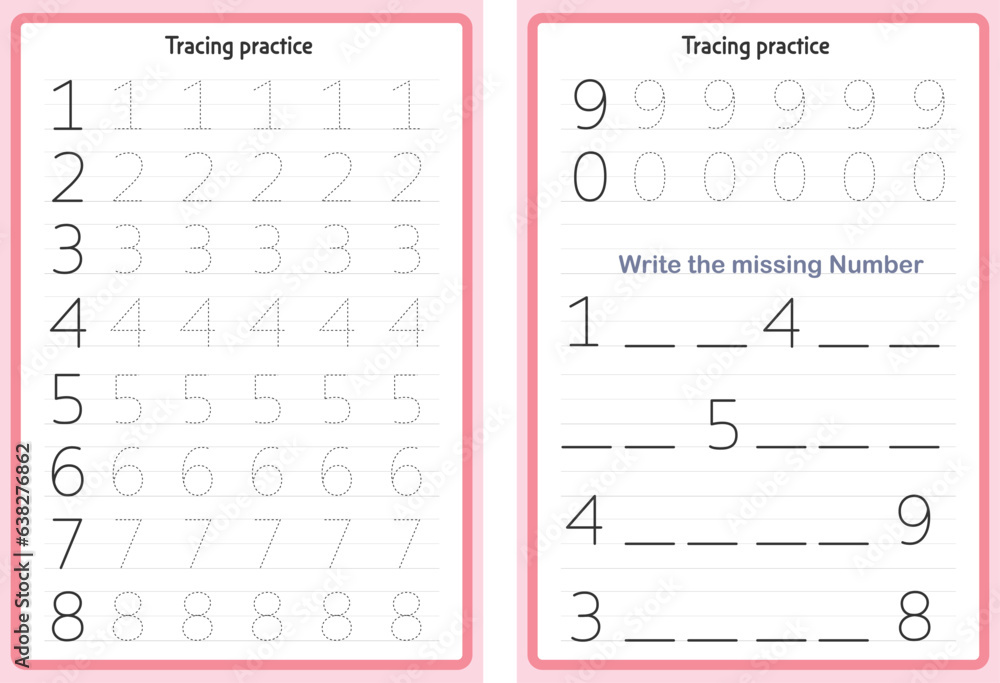 Basic Tracing for kids | Preschool tracing worksheet for handwriting ...