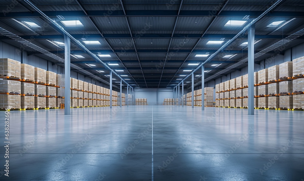 Empty warehouse in logistic center,Warehouse for storage and ...
