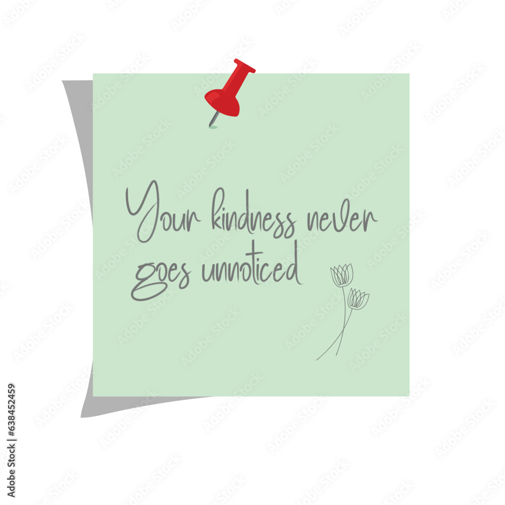 Your kindness never goes unnoticed - Mint Green Background with Silver ...
