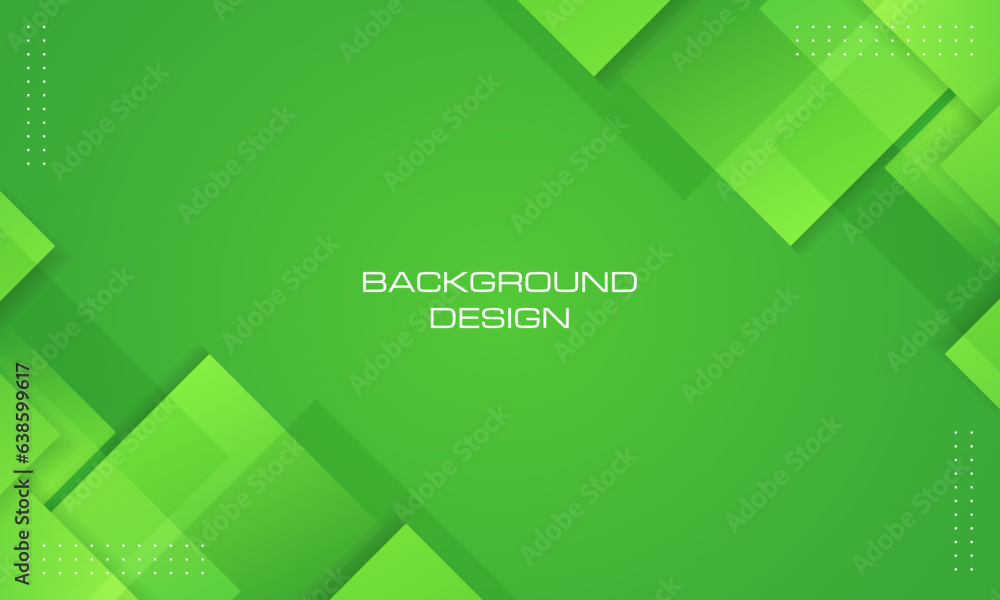 Modern green geometric background with overlapping square for business ...