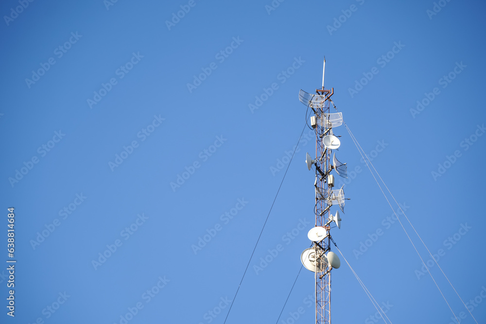 Telecommunication towers include of radio microwave and television ...