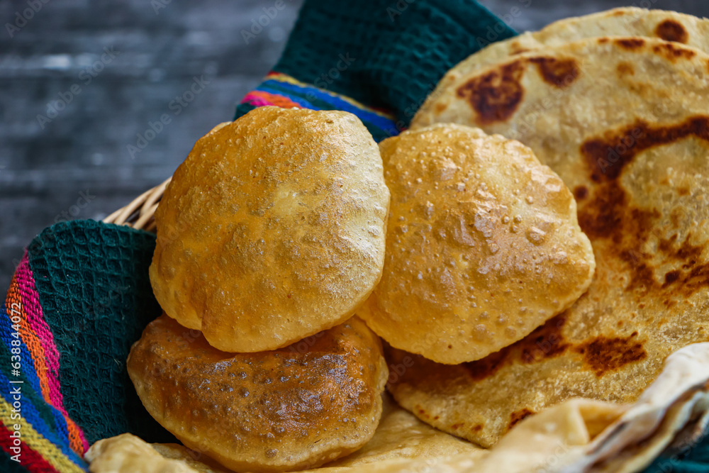 Roti, Chapati, Puri, Bhakri Recipe Stock Photo | Adobe Stock