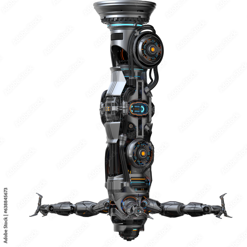 Sci-Fi robotic arm or detailed futuristic claw. Gripper manipulator or ...