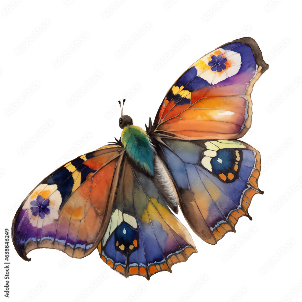 Watercolor Monarch Butterfly Clipart | Transparent Butterfly PNG ...