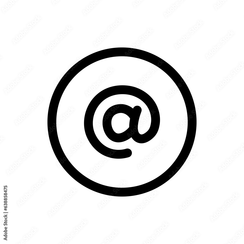 Simple At icon. The icon can be used for websites, print templates ...