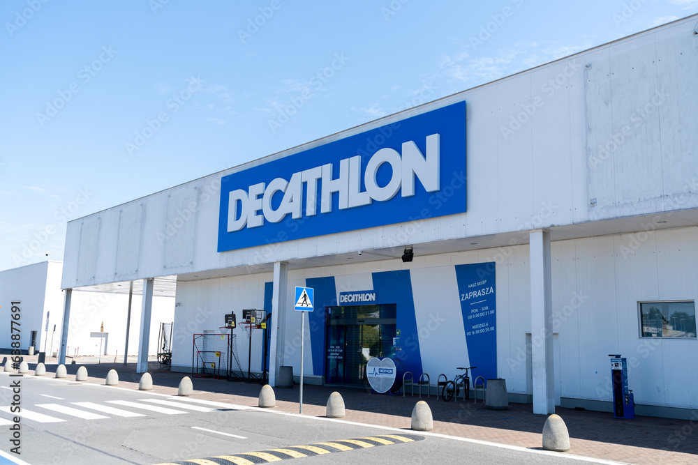 Стоковое фото «Decathlon store building with brand logo sign. French ...