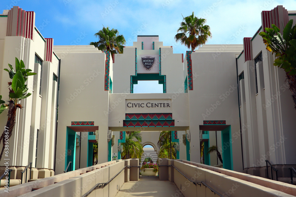 Beverly Hills, California: BEVERLY HILLS Civic Center. The building was ...