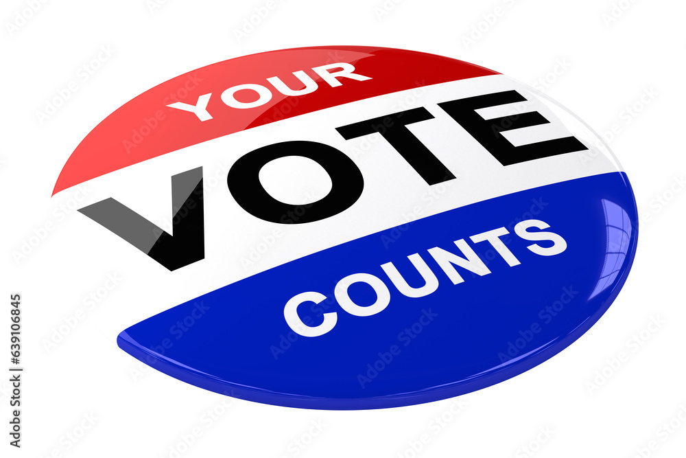 Digital png illustration of your vote counts text on transparent ...