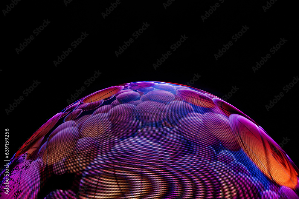 Las Vegas, Nevada, the USA, 25 August 2023: MSG Sphere is light up in ...