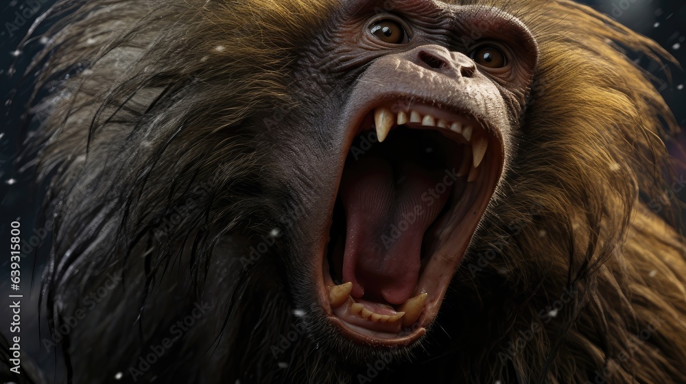 Compelling Monkey Image. Delve into the Fierce Emotion of an Angry ...