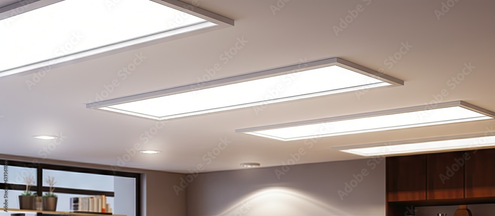 Office building light fixture with modern design and LED technology ...