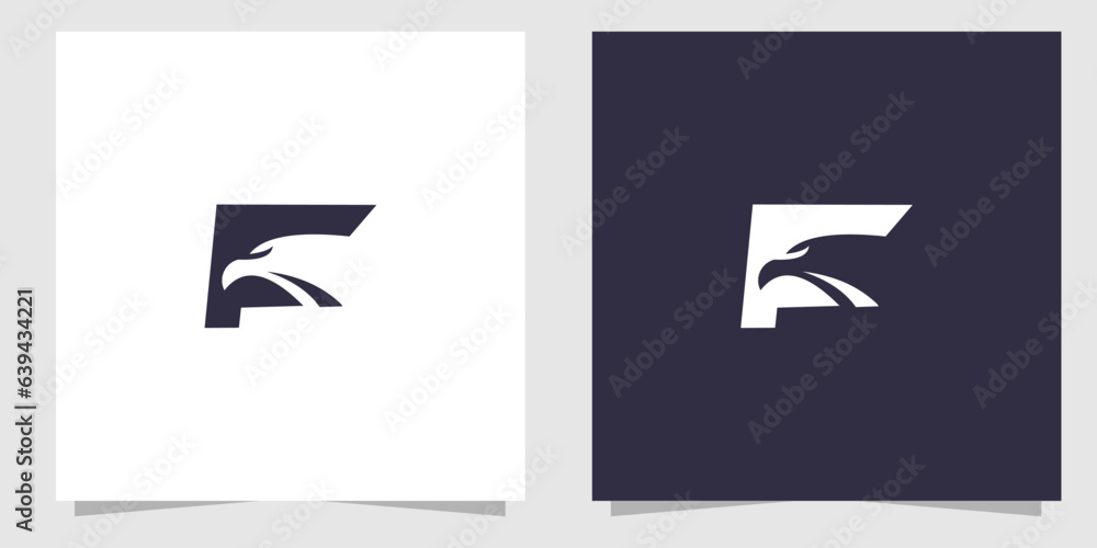 letter f with falcon logo design Stock Vector | Adobe Stock