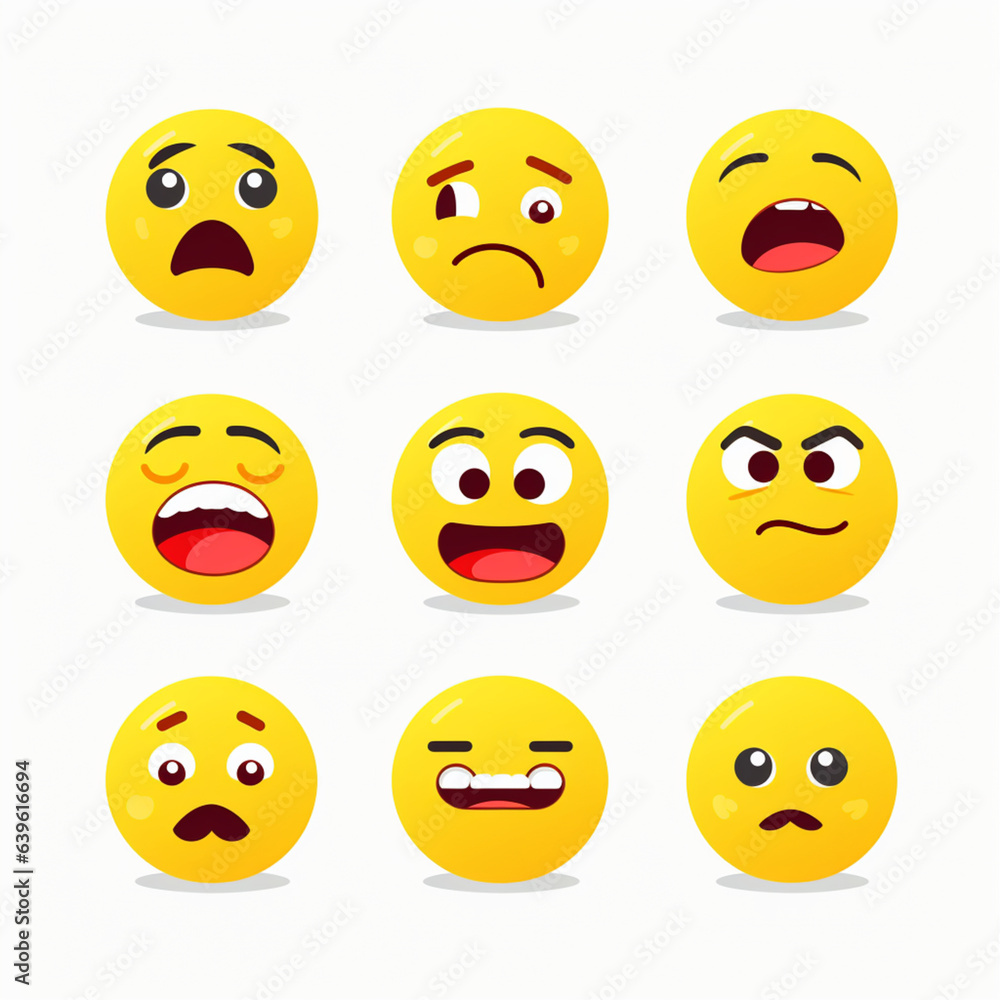 Foto emojis smileys reacts png vector illustration smiley emoticon do ...
