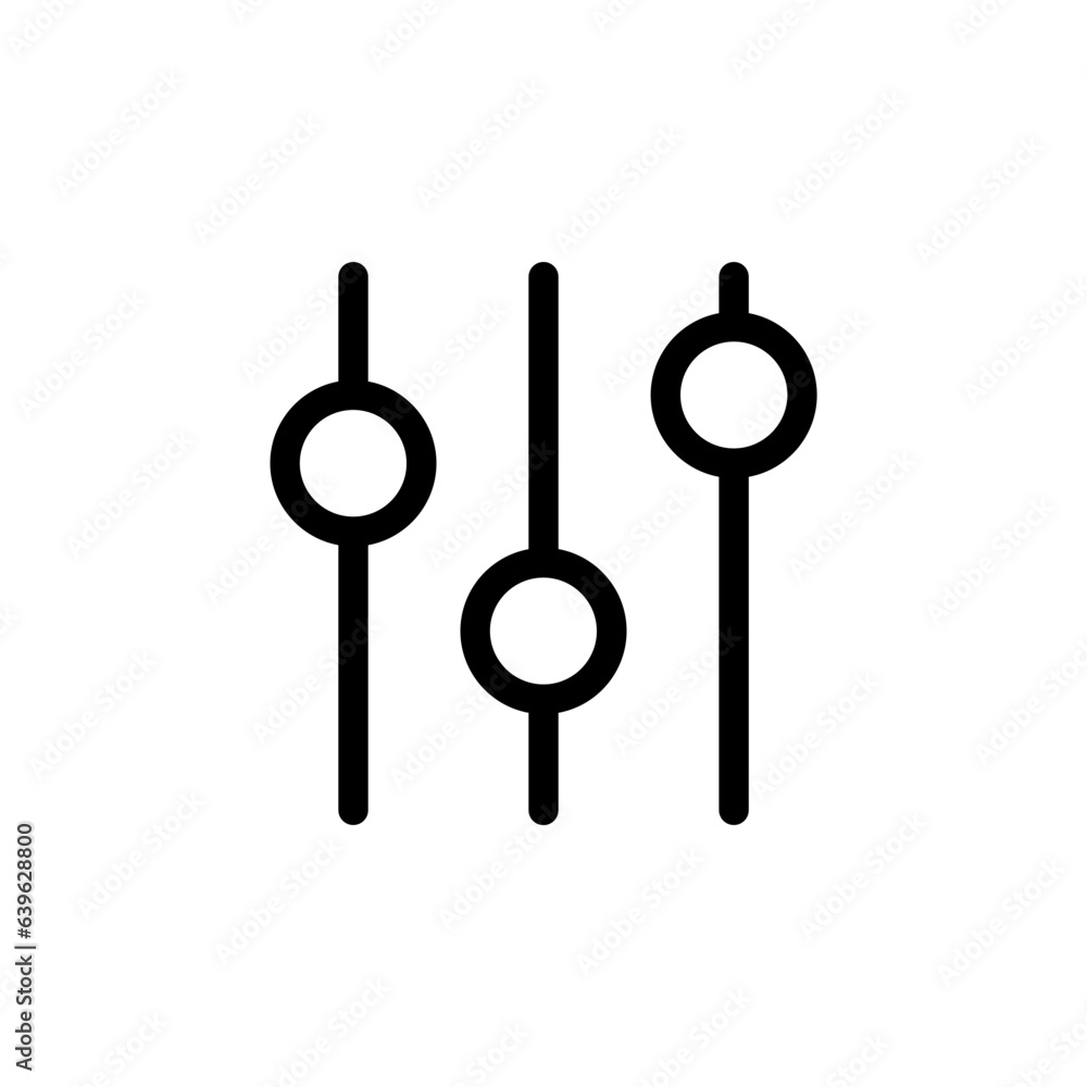 sound volume level icon, control panel slide icon, sound controller ...