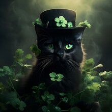 Cat In Clover Free Stock Photo - Public Domain Pictures