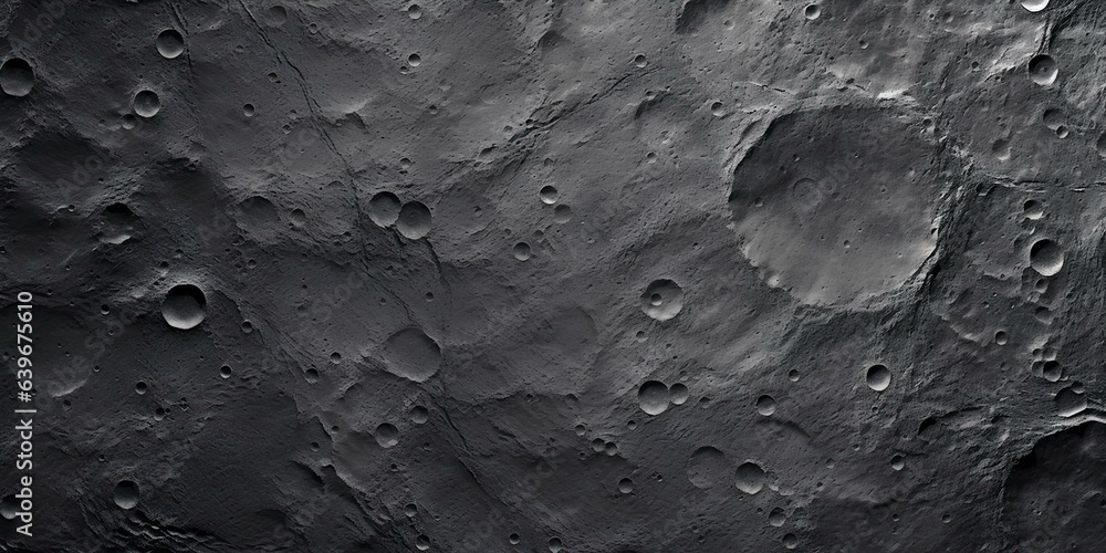 Background with the texture of the surface of a gray moon with craters ...