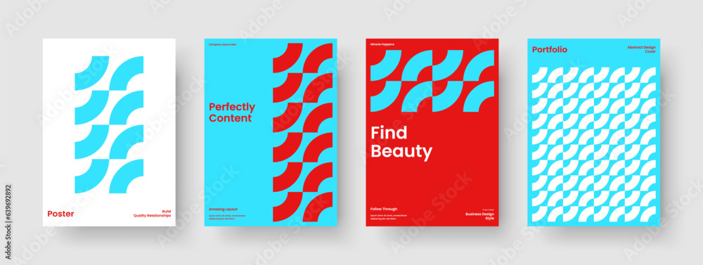 Geometric Book Cover Design. Modern Brochure Layout. Isolated Report ...