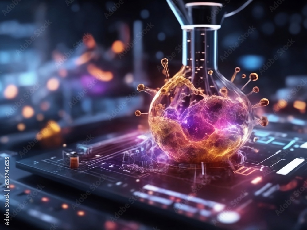 Pharmaceuticals and Digital Evolution. This captivating illustration ...