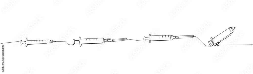Syringe set. Injection, vaccination, medical supplies, equipment one ...