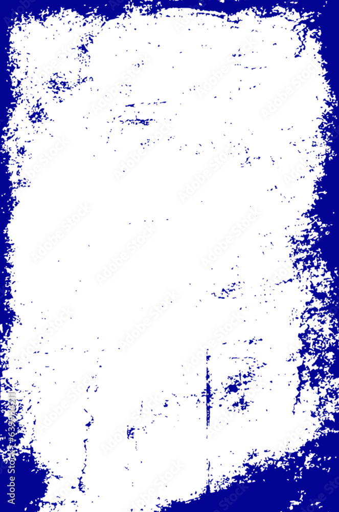 Grunge style blue frames overlay on transparent background. Royalty ...