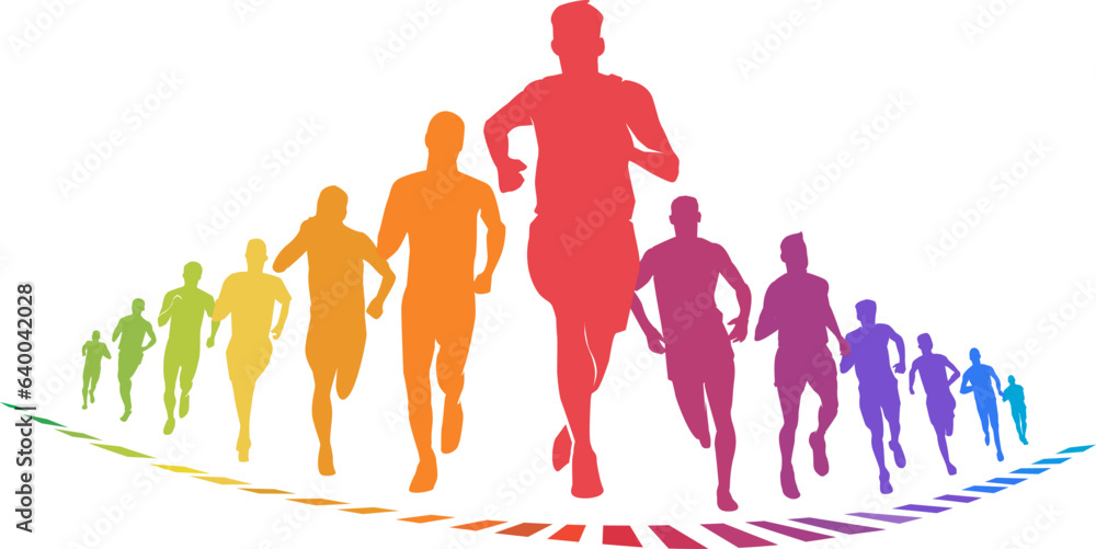 Great elegant colorful vector editable marathon poster background ...