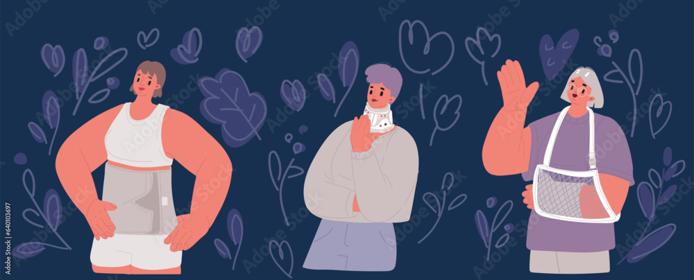 Cartoon vector illustration of medicine, healthcare and people concept ...