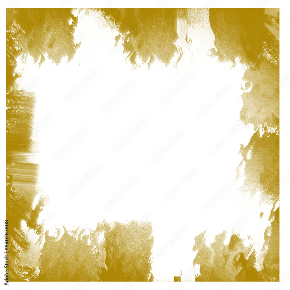 Grunge style golden frames overlay on transparent background. Royalty ...