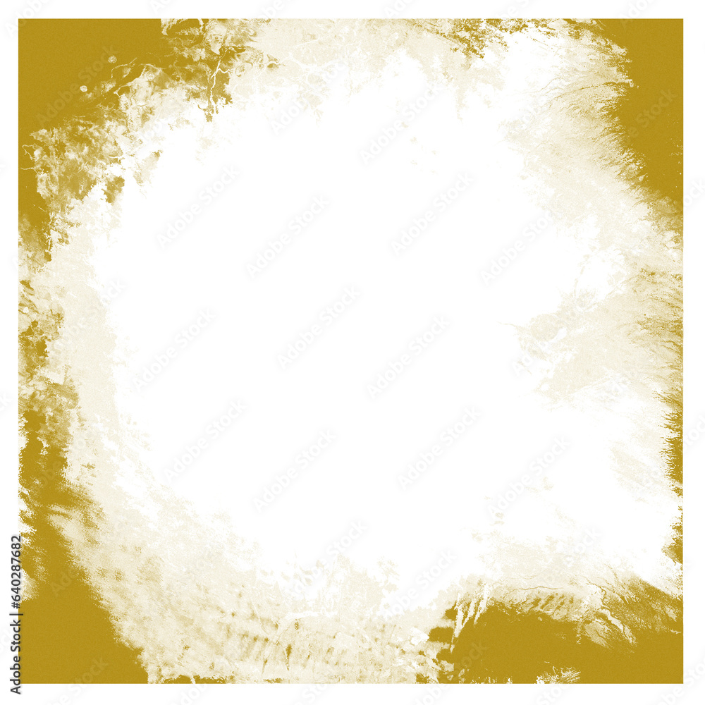 Grunge style golden frames overlay on transparent background. Royalty ...