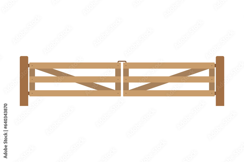 Gate icon. Color silhouette. Horizontal front view. Vector simple flat ...